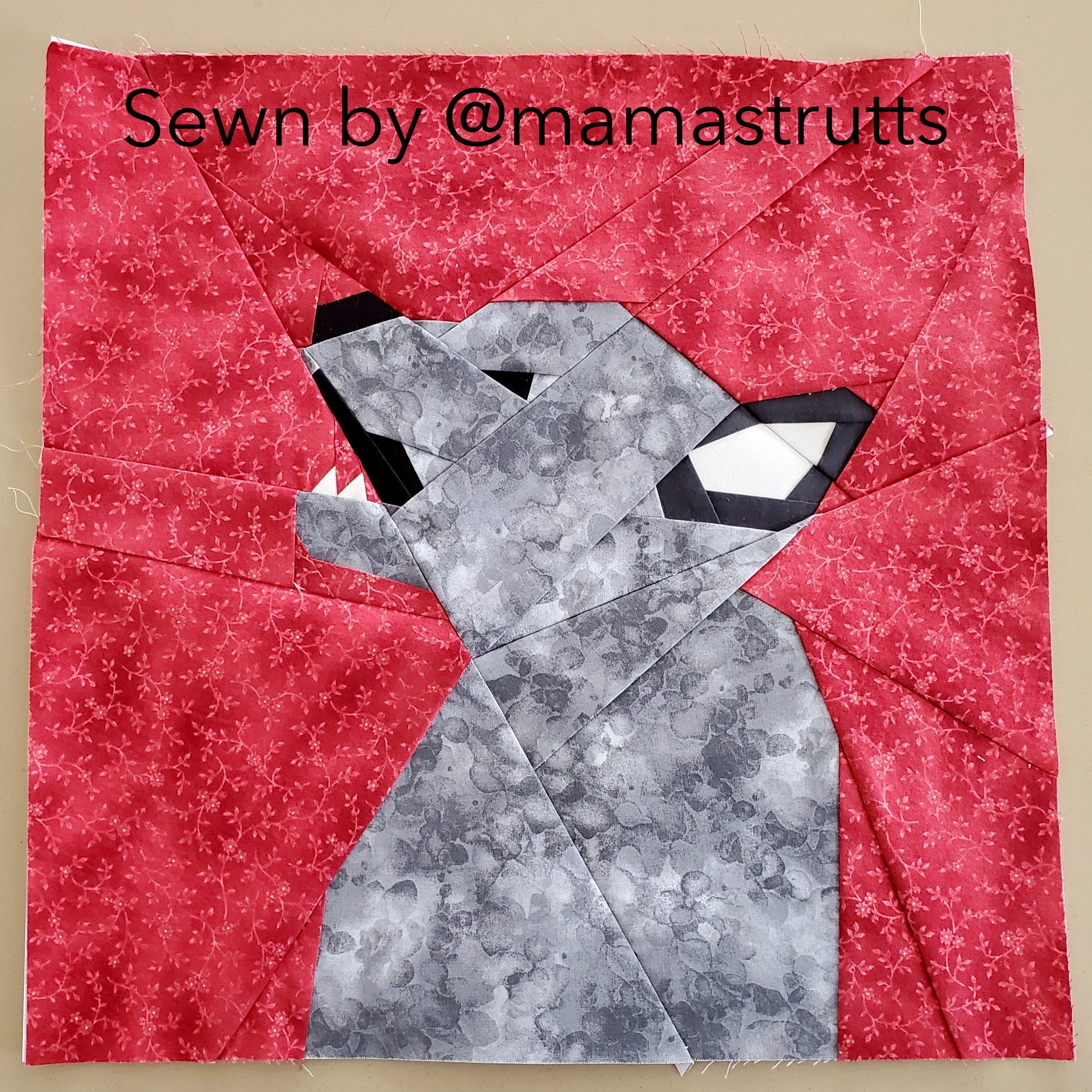 First Awoo Howling Wolf Pup FPP Quilt Pattern - Etsy
