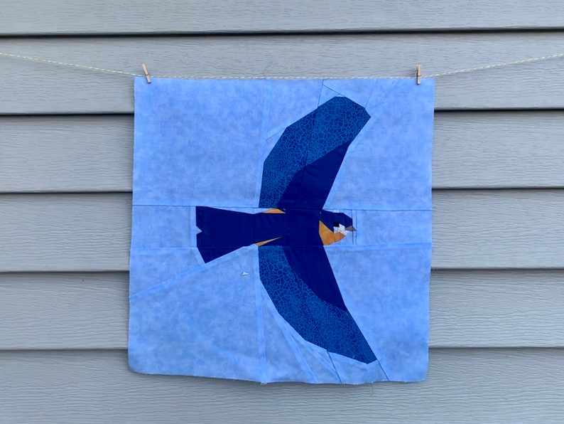 Soaring Eastern Bluebird PDF Foundation Paper Pieced Pattern | Etsy