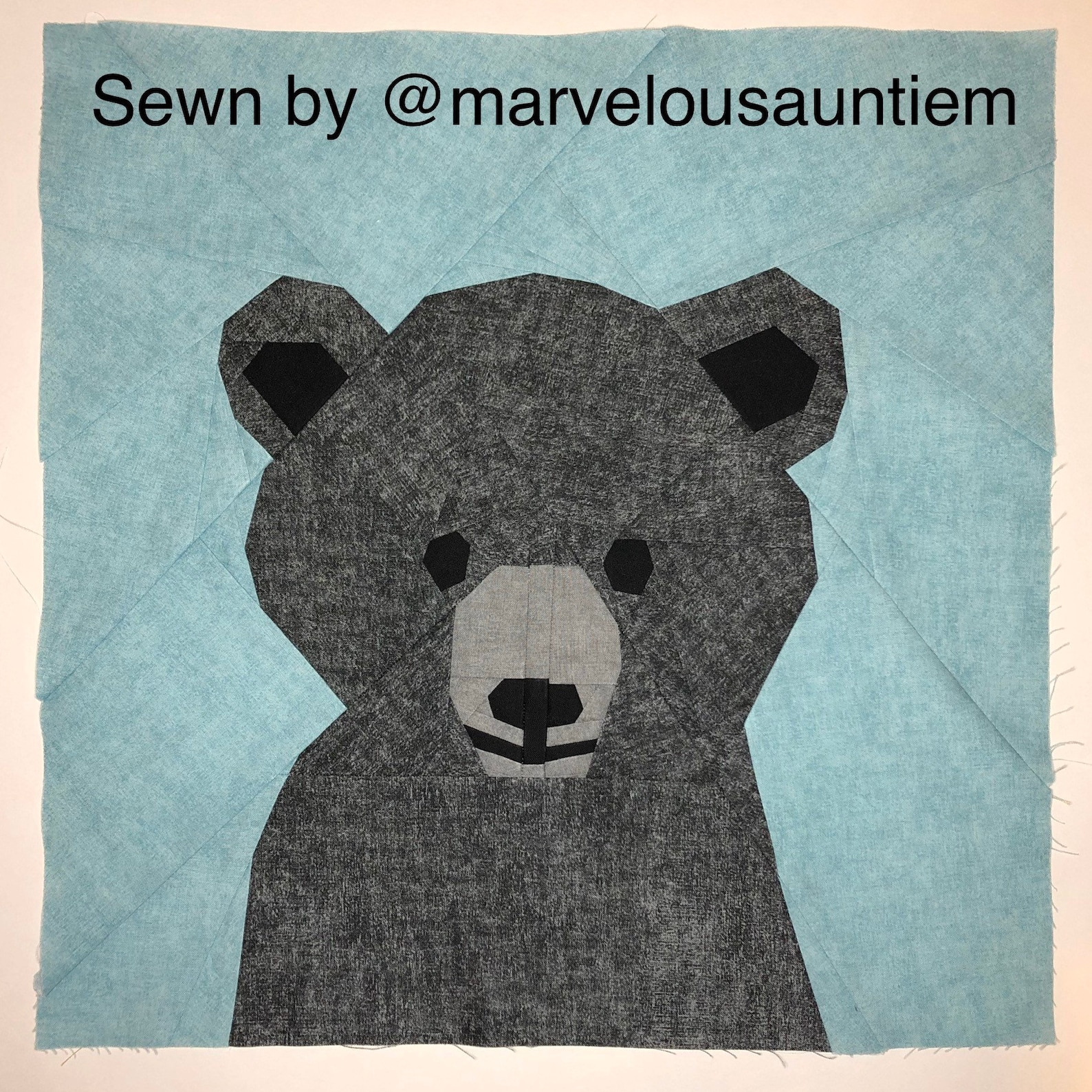 Bear Portrait Foundation Paper Pieced Quilt Pattern - Etsy