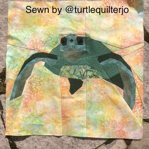 Sea Turtle - Foundation Paper Pieced Quilt Pattern - Reef Encounters ...