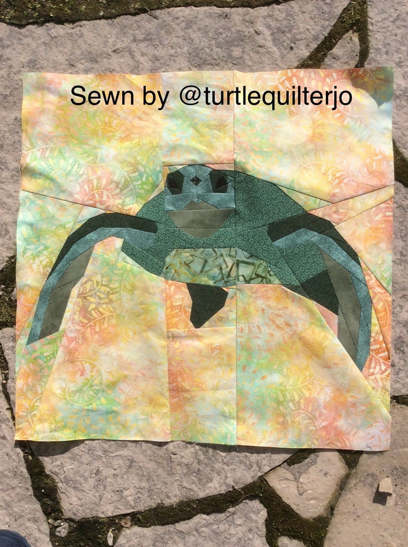 Sea Turtle - Foundation Paper Pieced Quilt Pattern - Reef Encounters ...