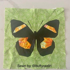 Obrina Olivewing Butterfly - Foundation Paper Pieced Pattern Quilt PDF - Etsy