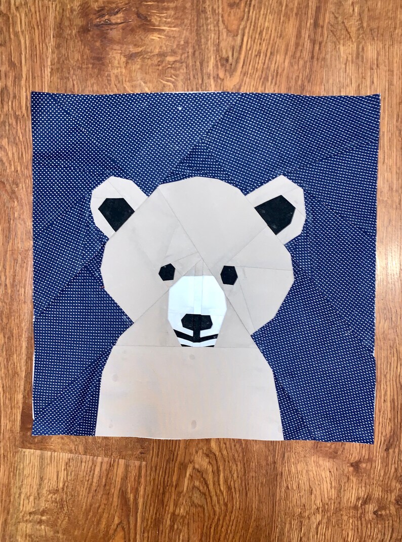 Bear Portrait Foundation Paper Pieced Quilt Pattern - Etsy
