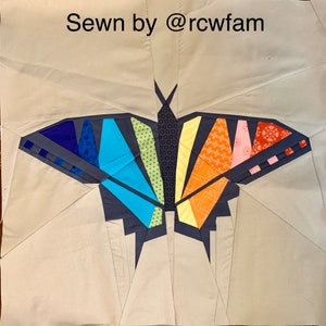Eastern Tiger Swallowtail Butterfly Quilt Foundation Paper Pieced ...