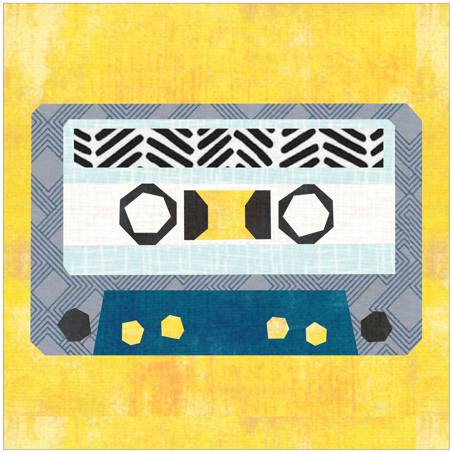 Mix Tape Cassette Tape Foundation Paper Pieced Quilt Pattern - Etsy