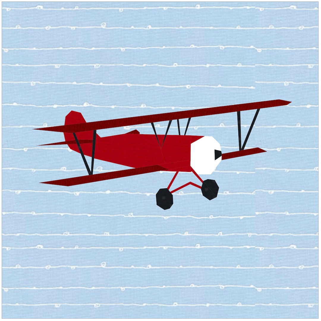Hi Plane, Biplane Foundation Paper Pieced Quilt Pattern - Etsy