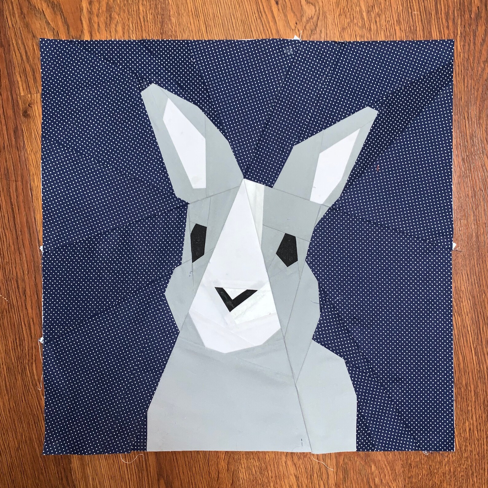 Rabbit Portrait Easy Foundation Paper Pieced Quilt Pattern - Etsy