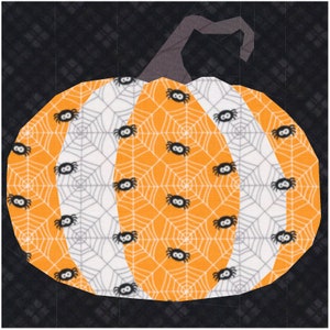 Pumpkin Paper Pieced Pattern - Block for Halloween or Fall Quilt - Etsy