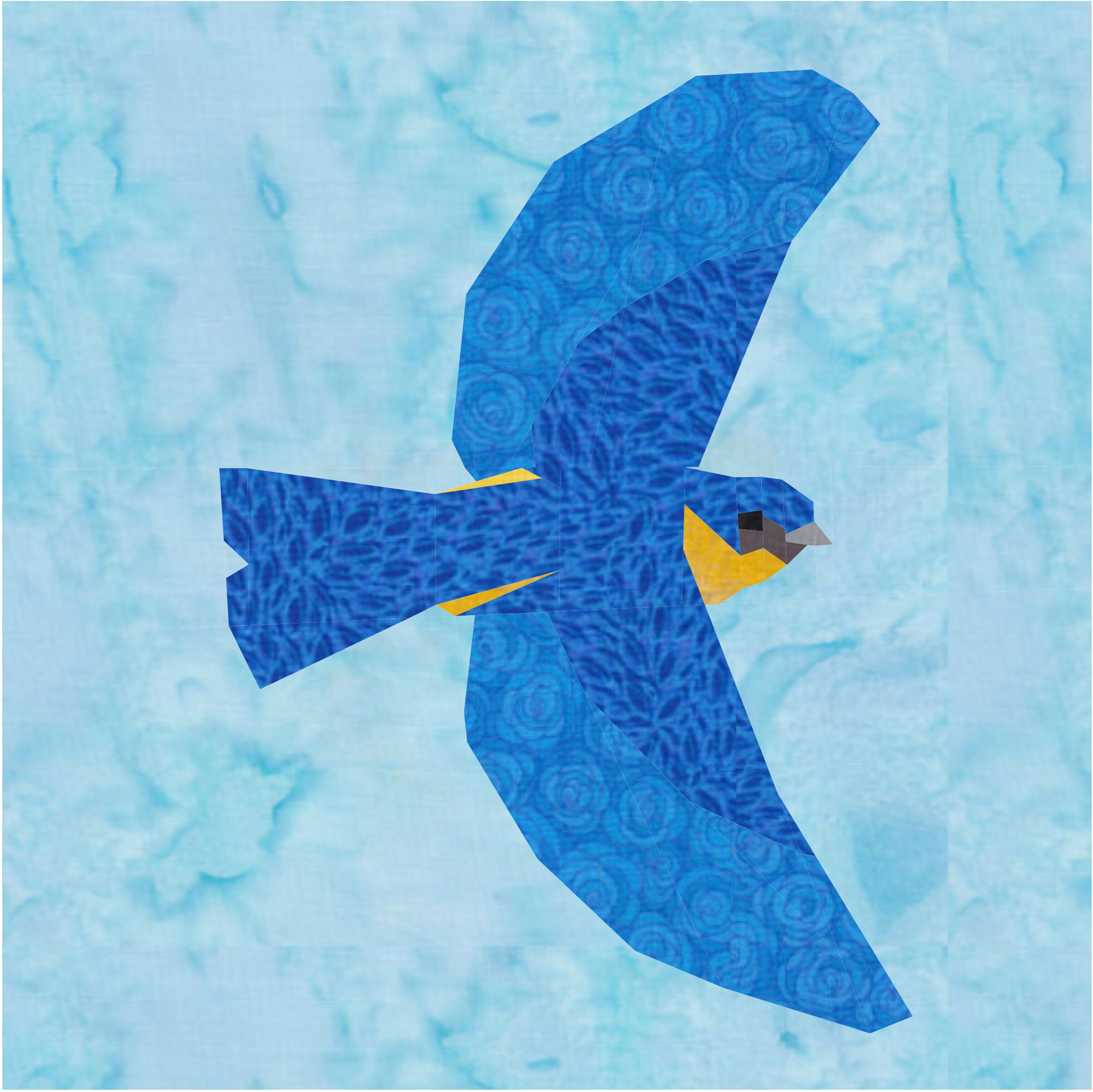 Soaring Eastern Bluebird PDF Foundation Paper Pieced Pattern | Etsy