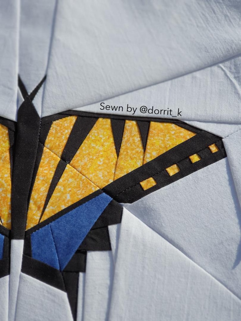 Eastern Tiger Swallowtail Butterfly Quilt Foundation Paper Pieced ...