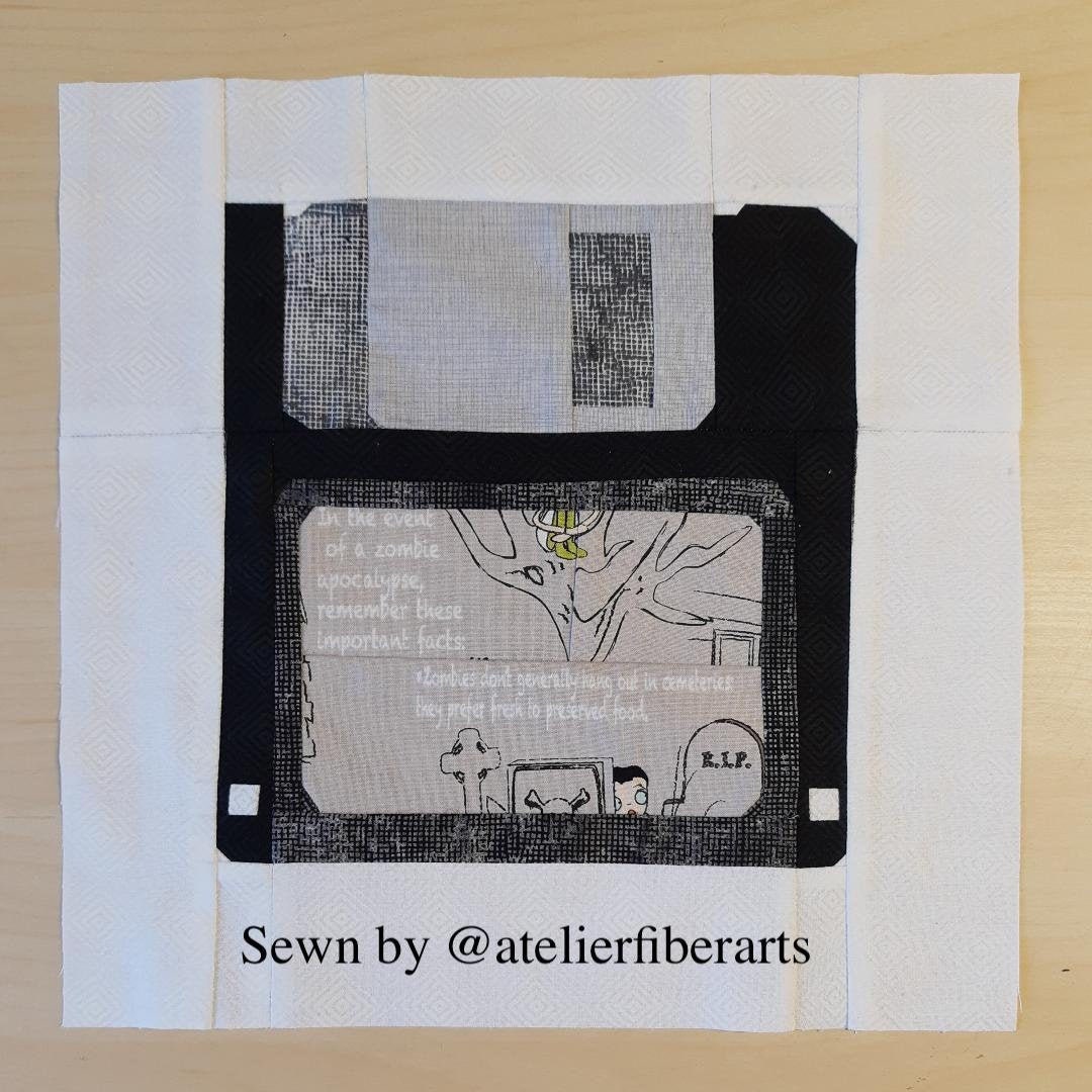 Floppy Disk - Throwback 'save Button' Foundation Paper Pieced Quilt ...