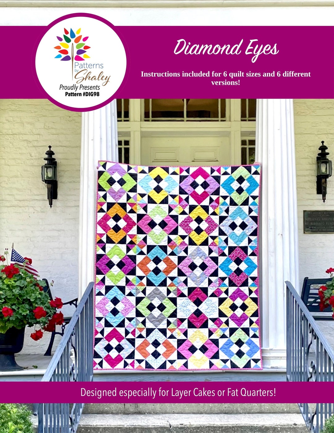 Diamond Eyes Quilt Pattern PDF Download - Great for Beginners ...