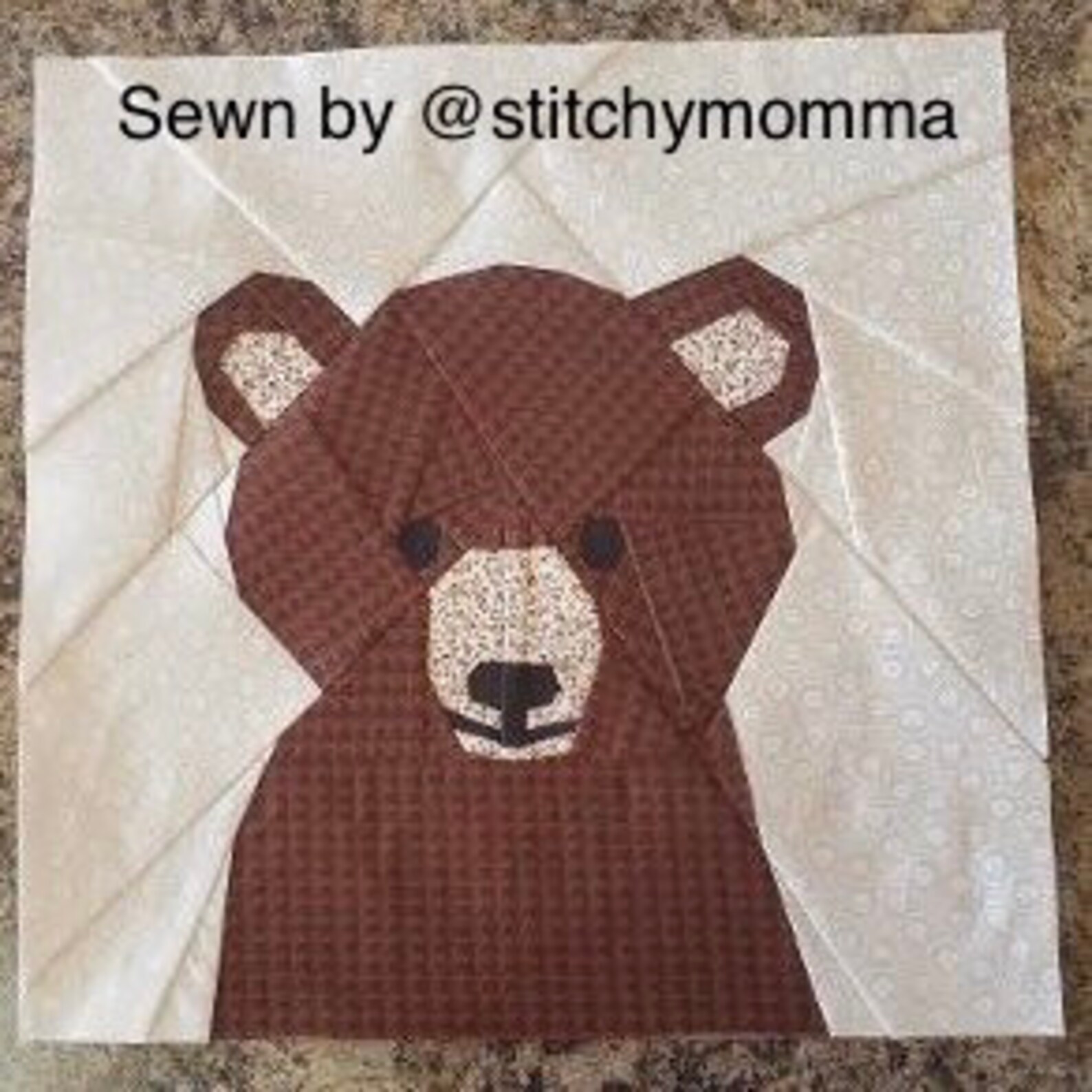 Bear Portrait Foundation Paper Pieced Quilt Pattern - Etsy