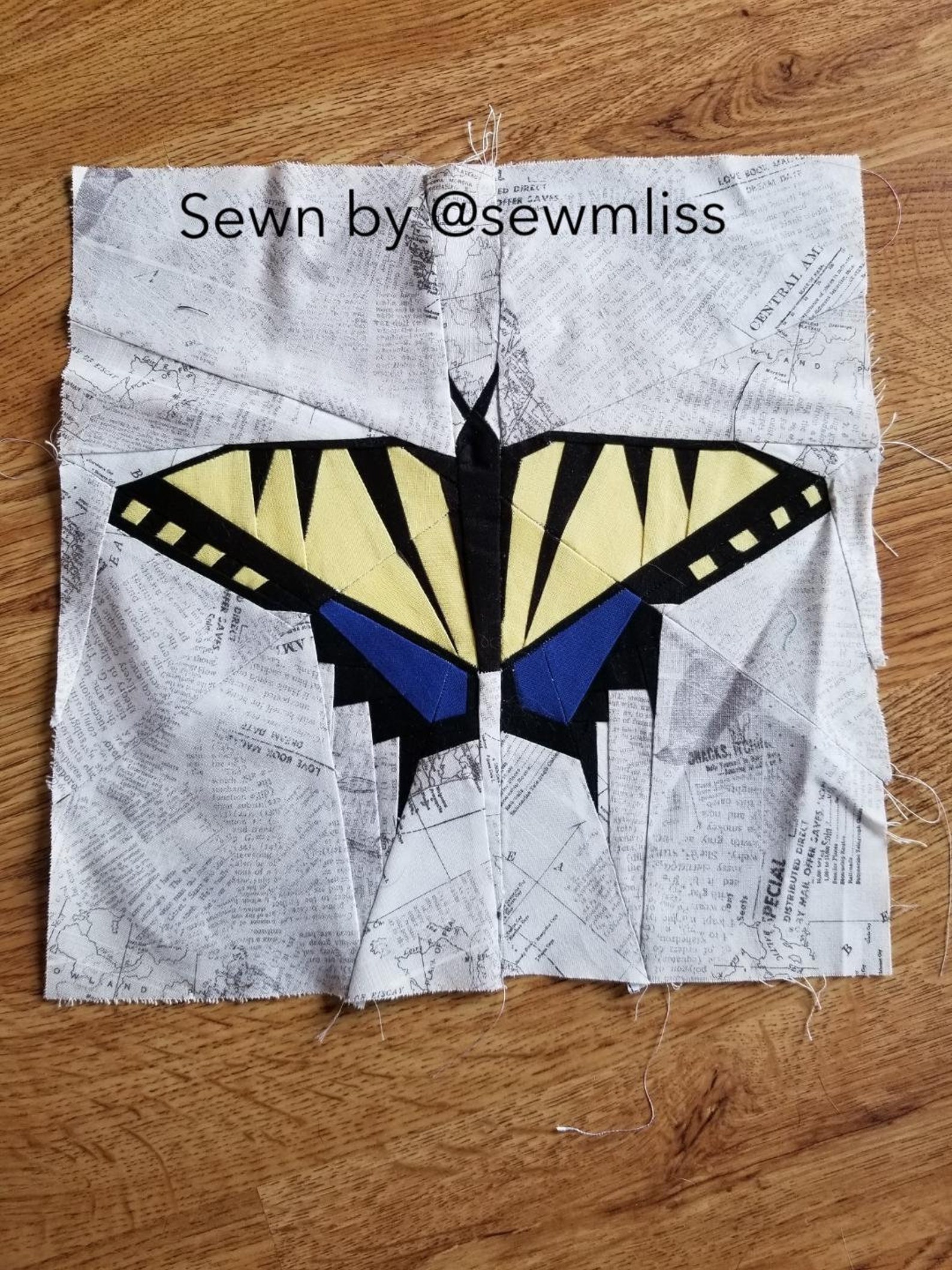 Eastern Tiger Swallowtail Butterfly Quilt Foundation Paper - Etsy