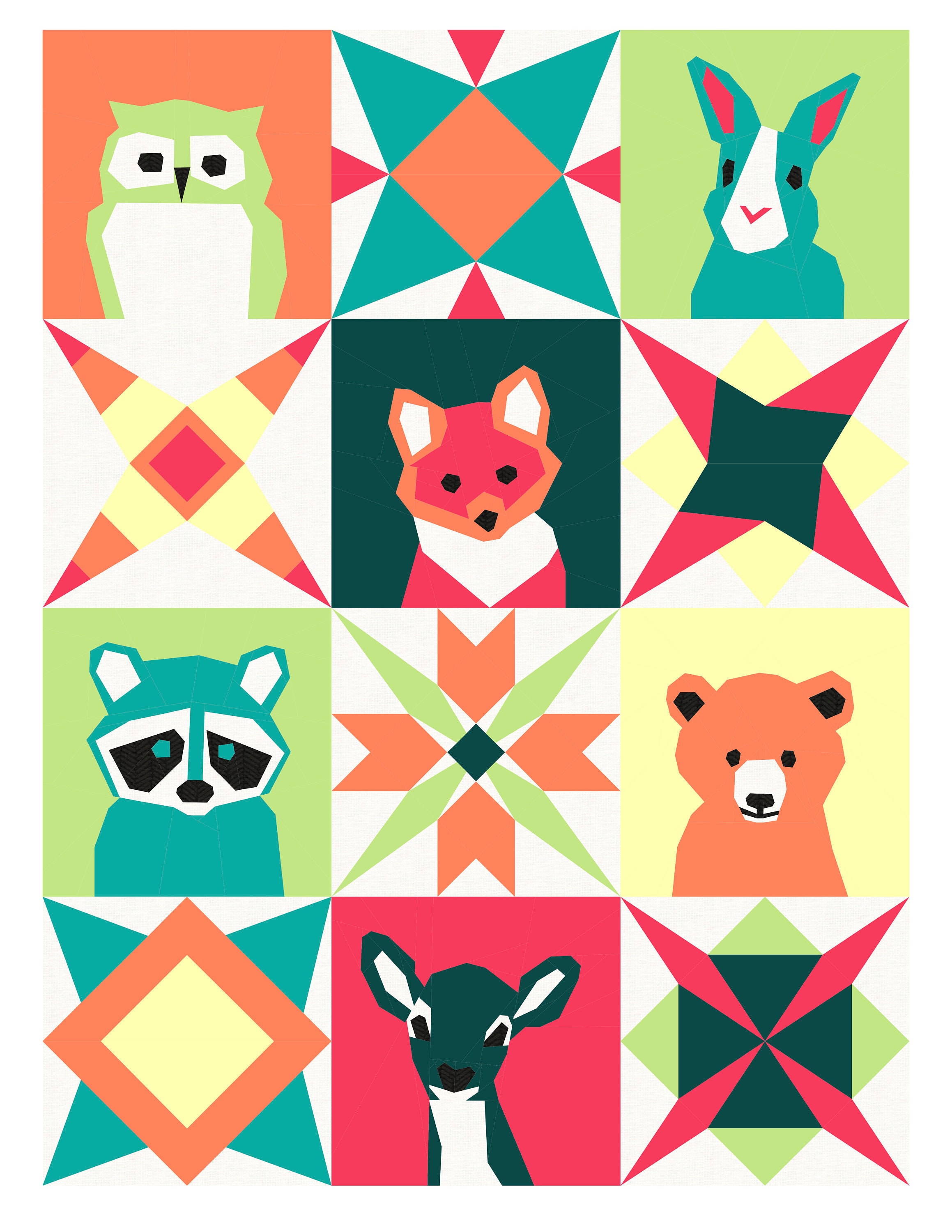 Stars of the Forest Quilt 12 Block Bundle - Etsy