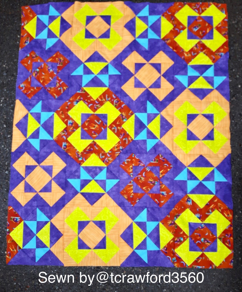 Splash of Royalty Quilt Pattern PDF Download Traditionally | Etsy