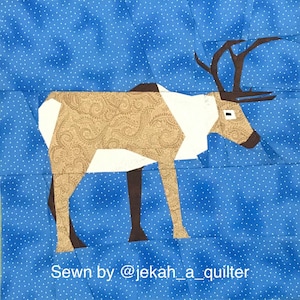 Reindeer Foundation Paper Pieced Quilt Pattern PDF Download - Arctic ...