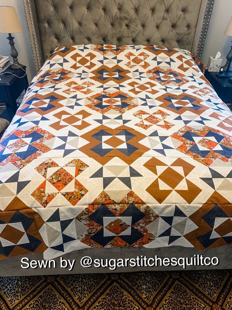 Splash of Royalty Quilt Pattern PDF Download Traditionally | Etsy