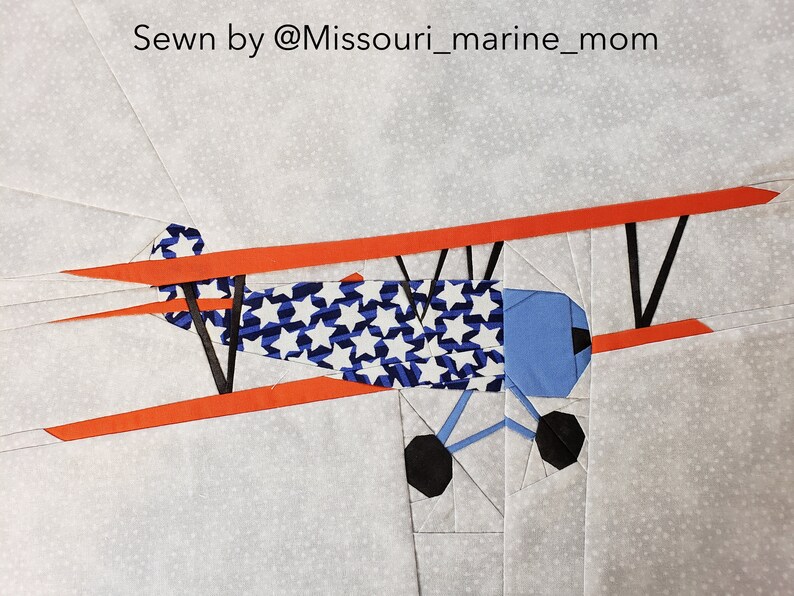 Hi Plane, Biplane Foundation Paper Pieced Quilt Pattern - Etsy