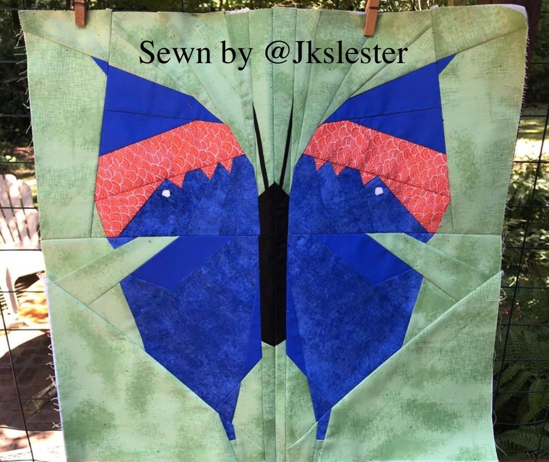 Orange Oakleaf Butterfly Foundation Paper Pieced Pattern - Etsy