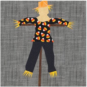 Scarecrow Foundation Paper Piecing Quilt Pattern - Fall, Garden, Fun ...