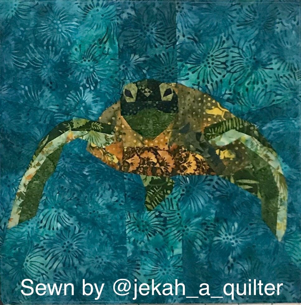 Sea Turtle - Foundation Paper Pieced Quilt Pattern - Reef Encounters ...