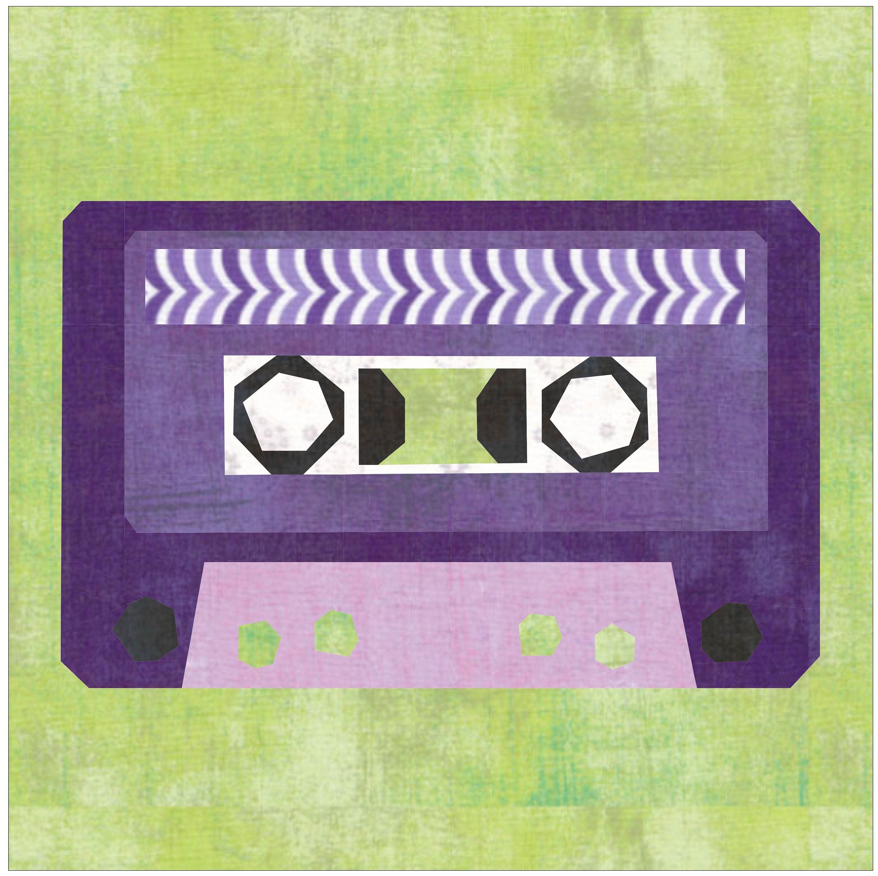 Mix Tape Cassette Tape Foundation Paper Pieced Quilt Pattern - Etsy
