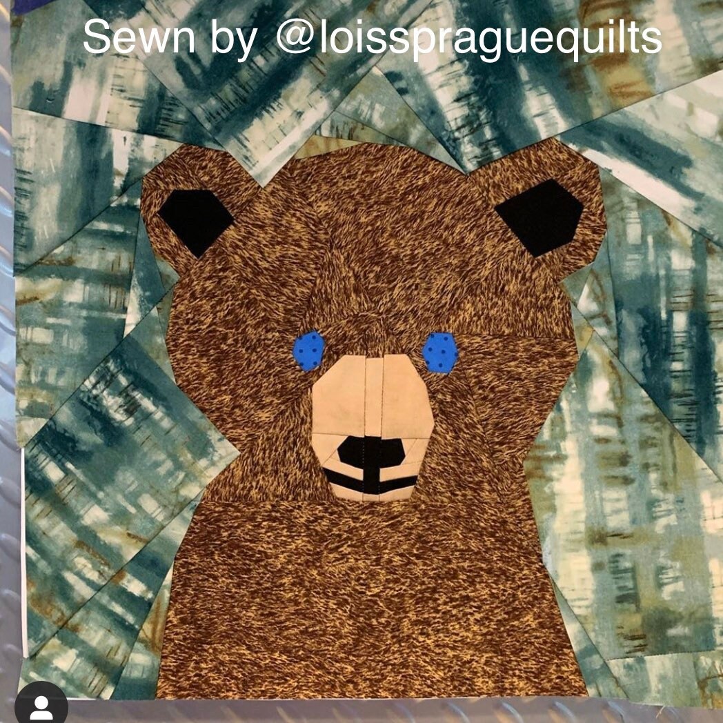 Bear Portrait Foundation Paper Pieced Quilt Pattern - Etsy