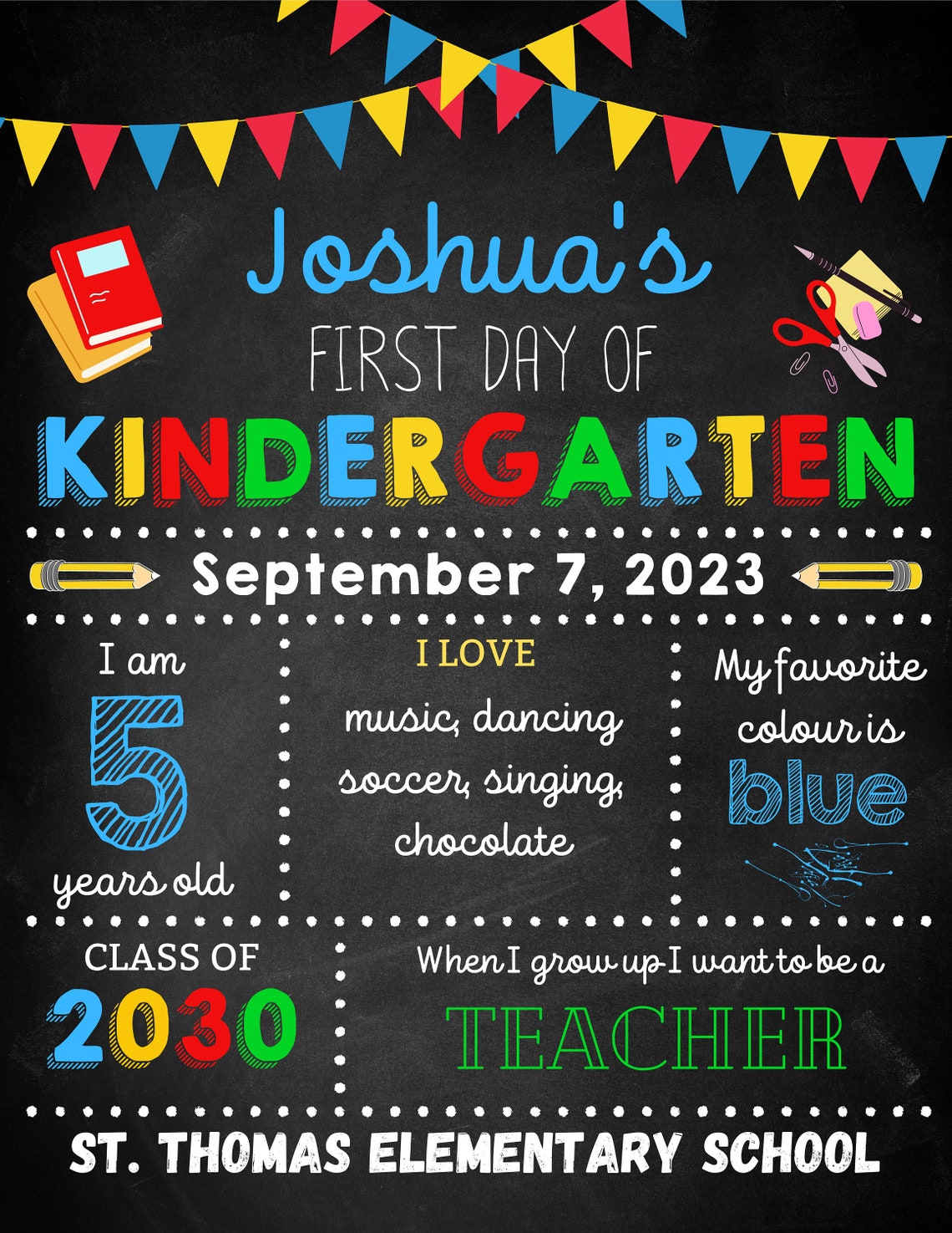 Editable First Day of School Sign, Printable School Sign, First Day ...