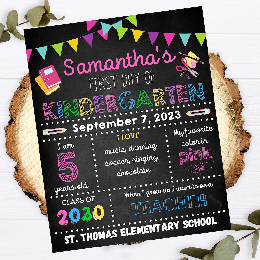 Editable FIRST/LAST Day of School Sign, Printable School Sign, First ...