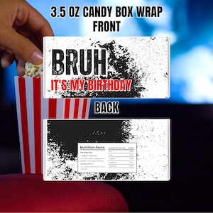 Movie Candy Box Wrap - Etsy