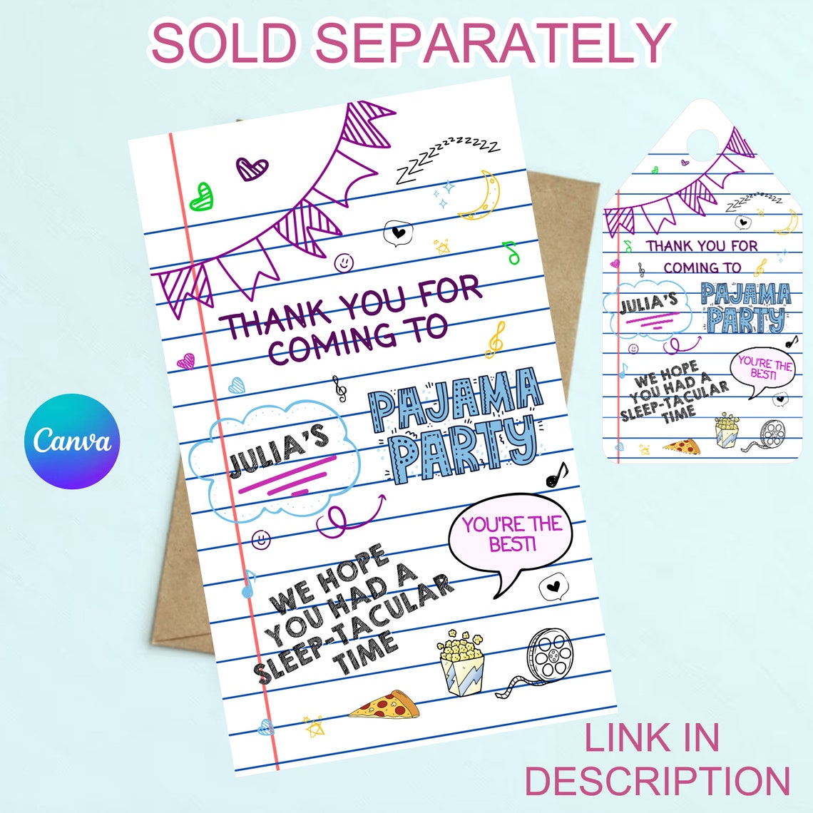 EDITABLE SLEEPOVER Invitation Slumber Party Pajama Party - Etsy