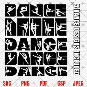Dance SVG, DANCE Cut File for Silhouette Studio and Cricut, Dance Font ...