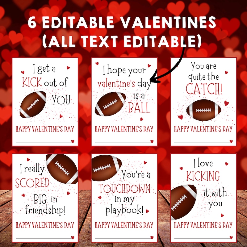 Football Valentine - Etsy