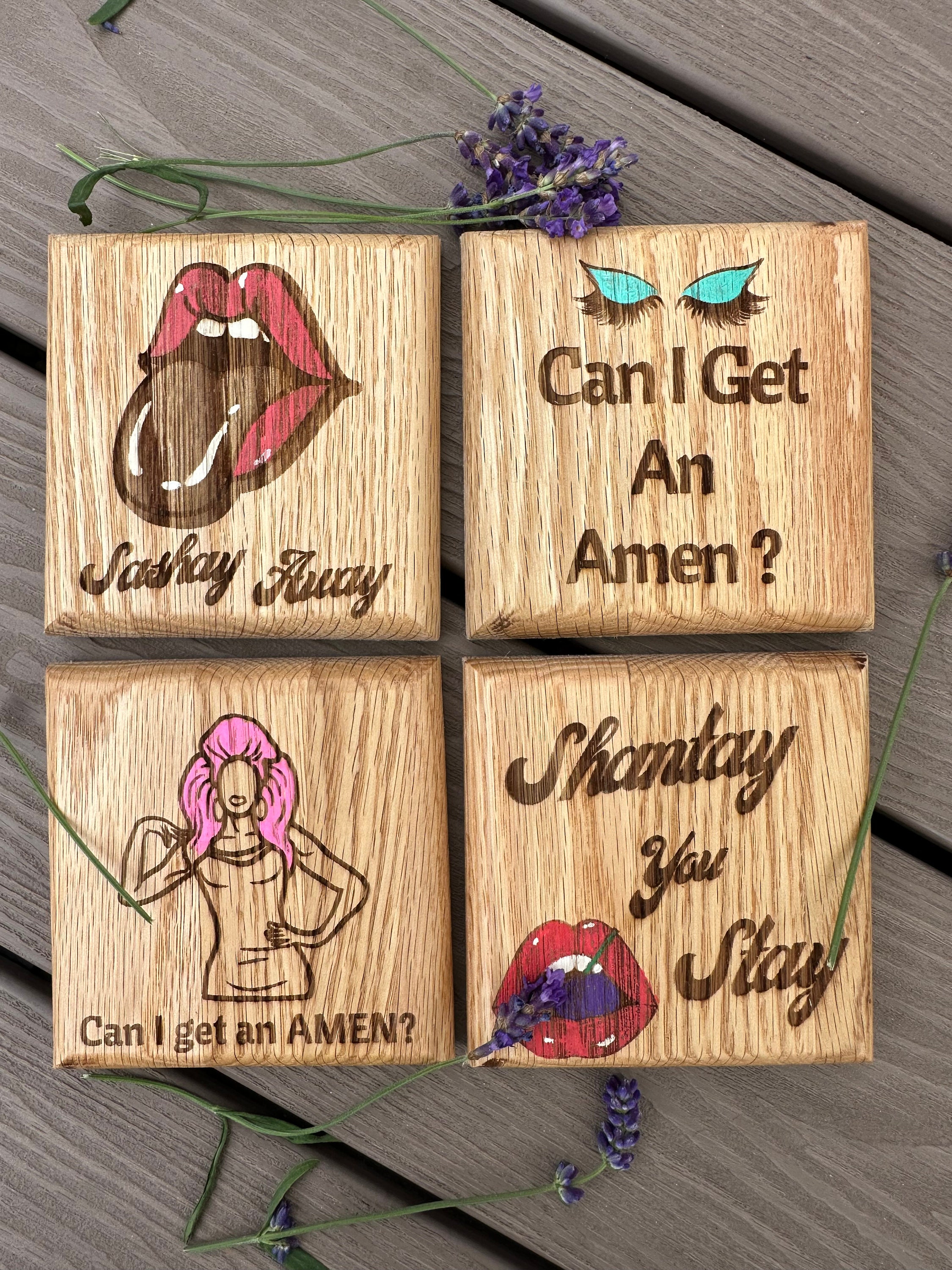 Drag Race Oak Coasters: Rev up Your Table Top Style. Perfect Gift for ...