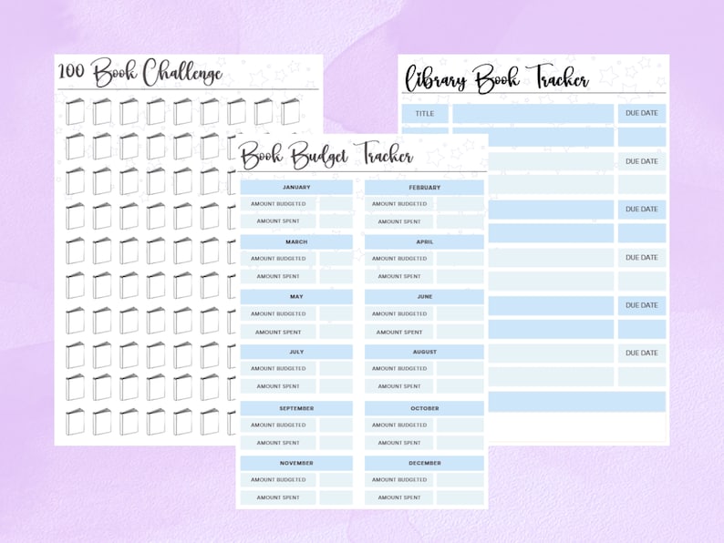 Reading Journal, Cute Printable Book Planner, Booktok Merch and ...