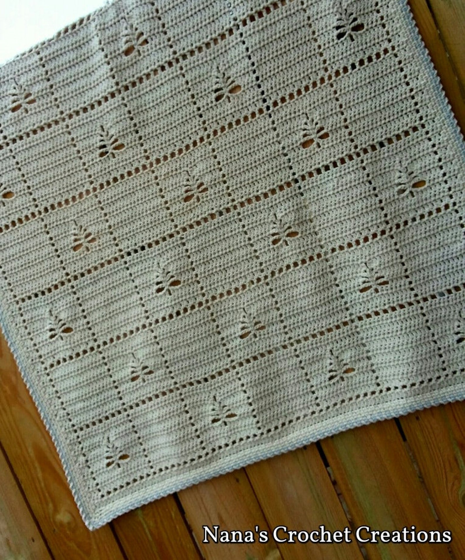 WINTER - Filet Crochet Pine Tree Blanket Pattern (digital Download) - Etsy