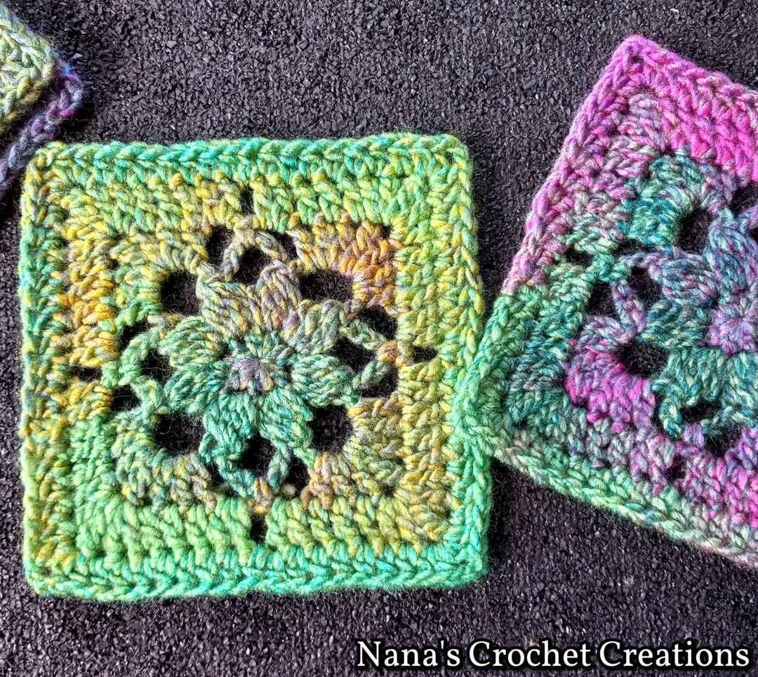 Friday's Flowers | CROCHET SQUARE PATTERN | Floral Block | Flower ...
