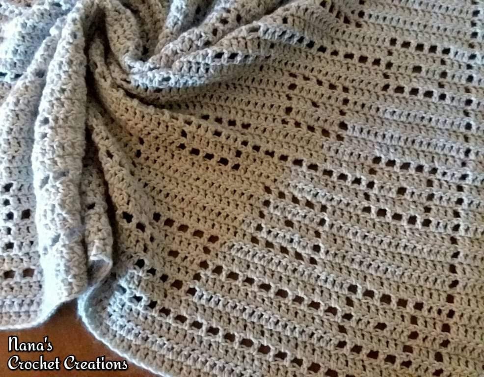 Geo Blanket Filet Pattern Filet Crochet Blanket Pattern - Etsy