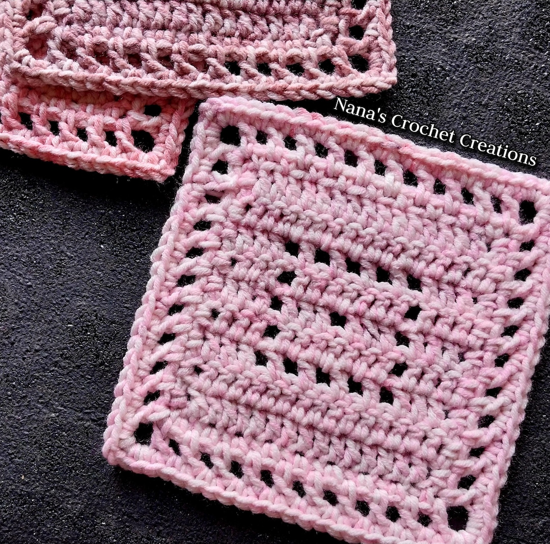Mini Block Crochet Square | CROCHET SQUARE PATTERN | Filet Crochet ...