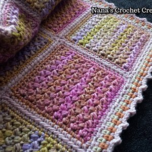 Baby Bean Blocks - Crochet Square Pattern: Textured Afghan Block (PDF ...