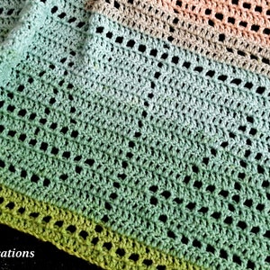 Smooth Sailing Blanket Filet Pattern Filet Crochet Blanket Pattern ...