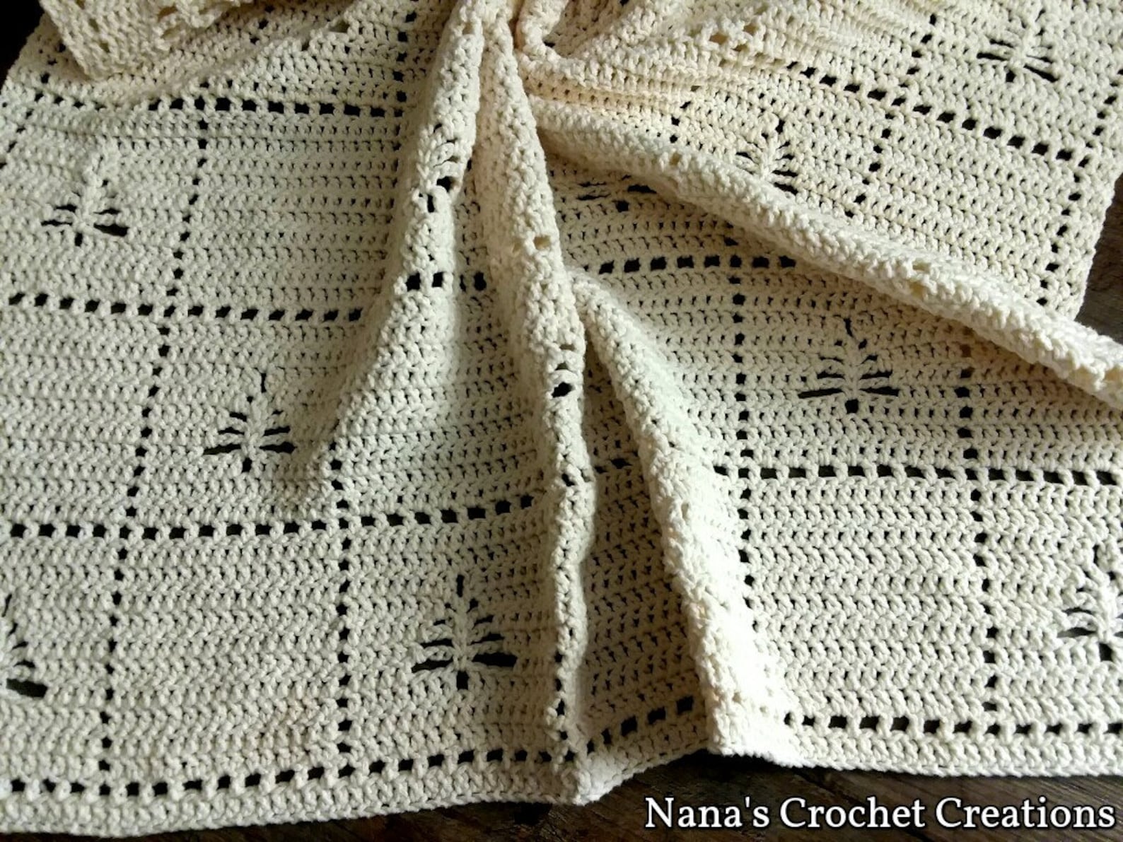 WINTER - Filet Crochet Pine Tree Blanket Pattern (digital Download) - Etsy