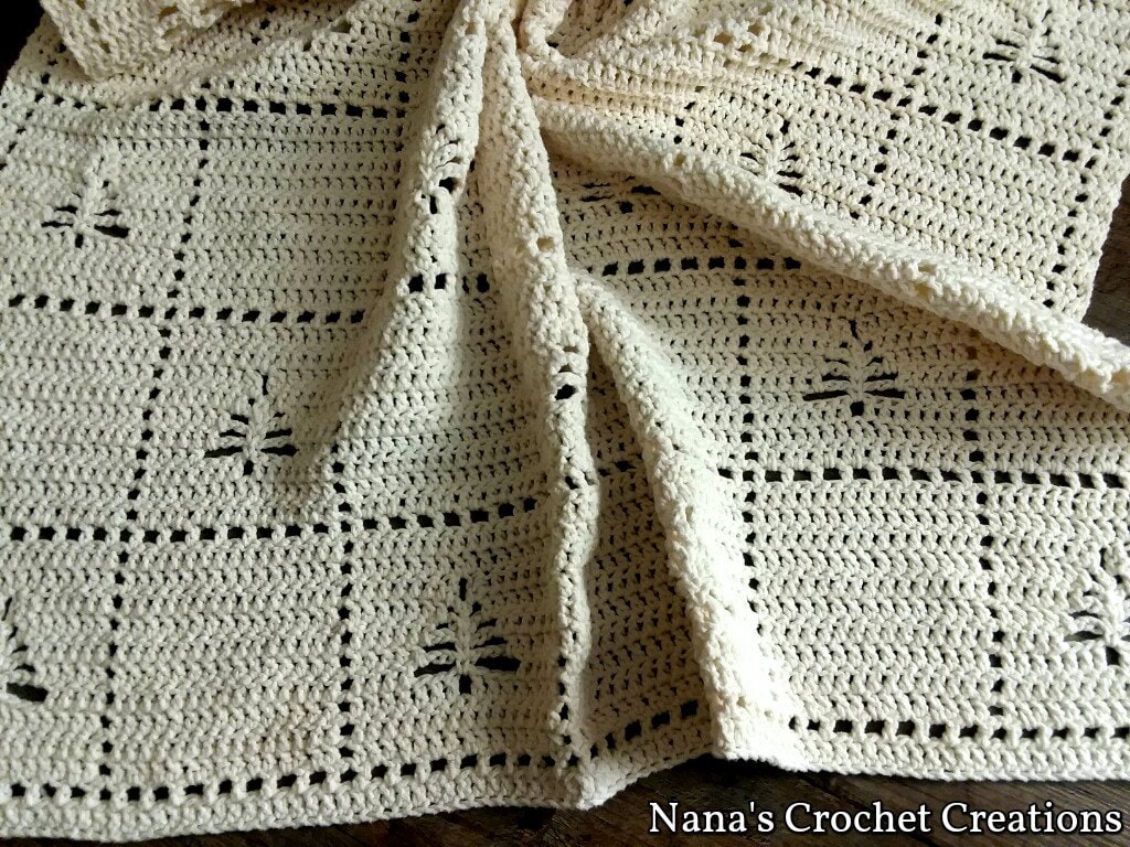 WINTER - Filet Crochet Pine Tree Blanket Pattern (digital Download) - Etsy