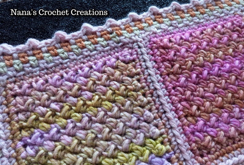 Baby Bean Blocks - Crochet Square Pattern: Textured Afghan Block (PDF ...