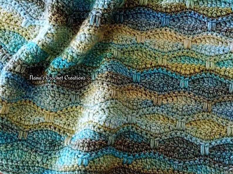 Lily Pond Baby Blanket | CROCHET BLANKET PATTERN | Pdf Download | - Etsy