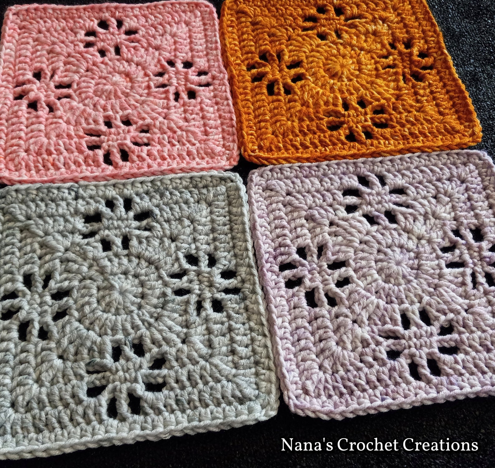 Peppermint Candy Squares Filet Pattern Filet Crochet - Etsy