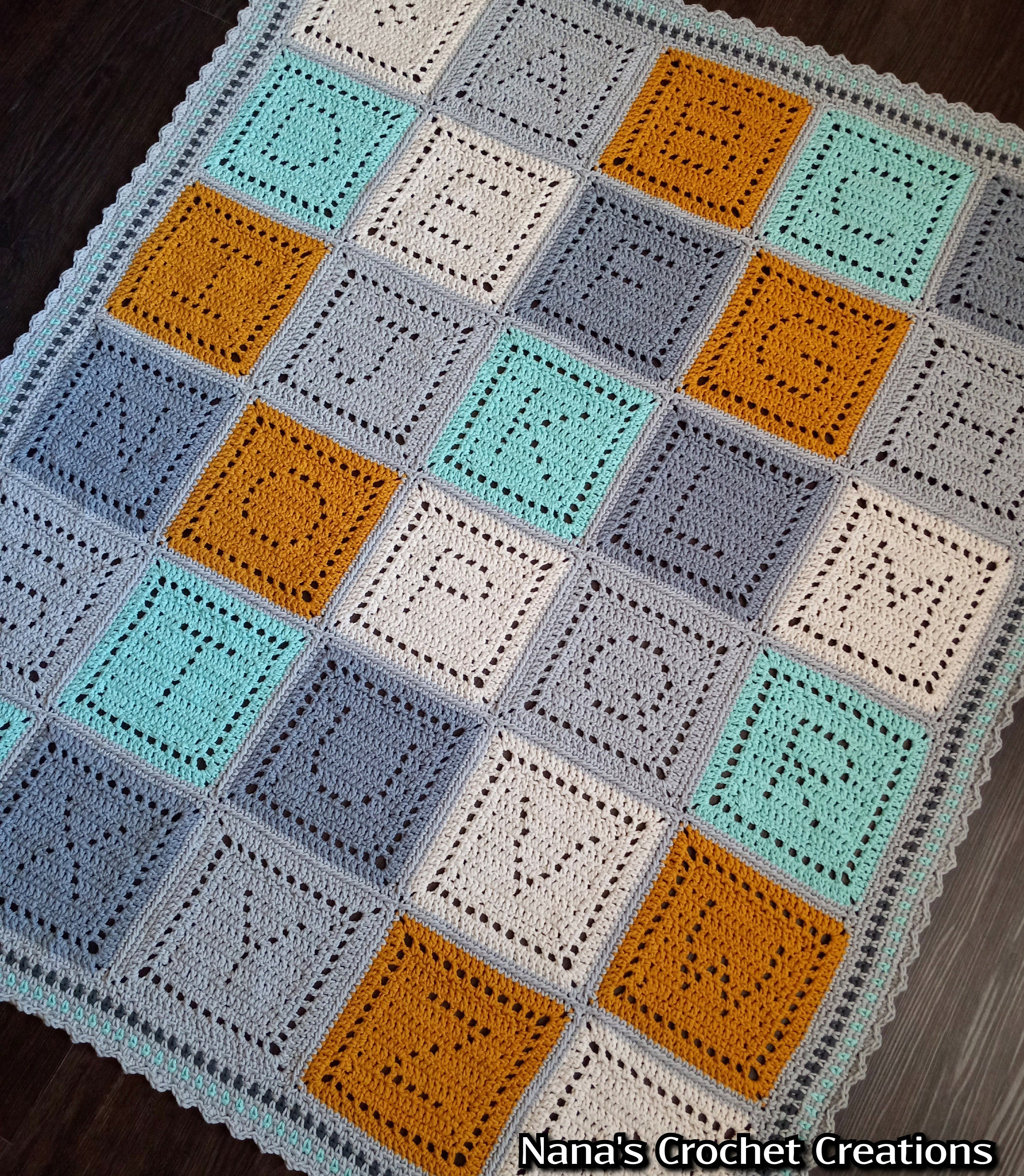Filet Crochet Alphabet Block Patterns: ABC Squares (PDF Pattern) - Etsy