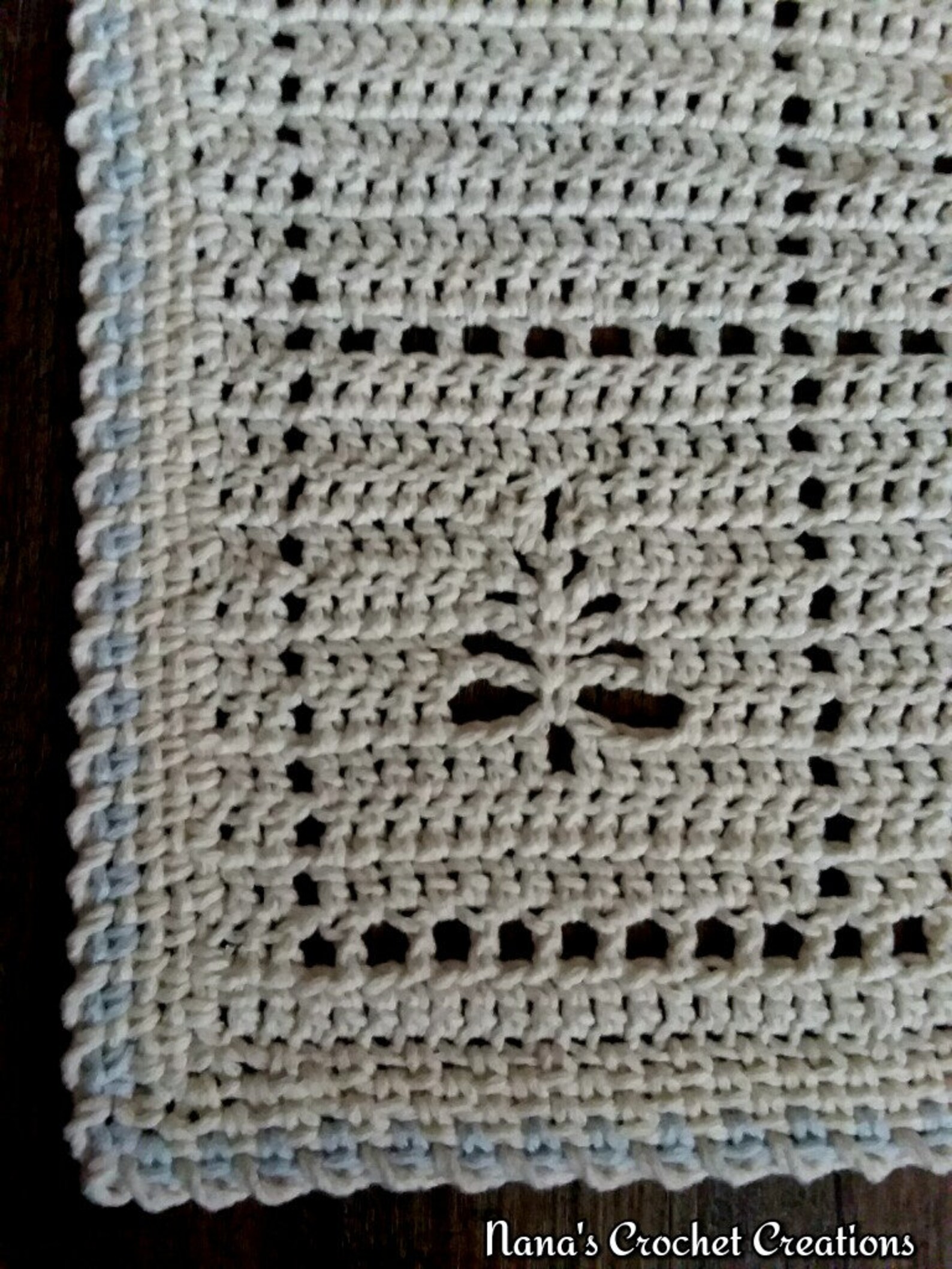 WINTER - Filet Crochet Pine Tree Blanket Pattern (digital Download) - Etsy