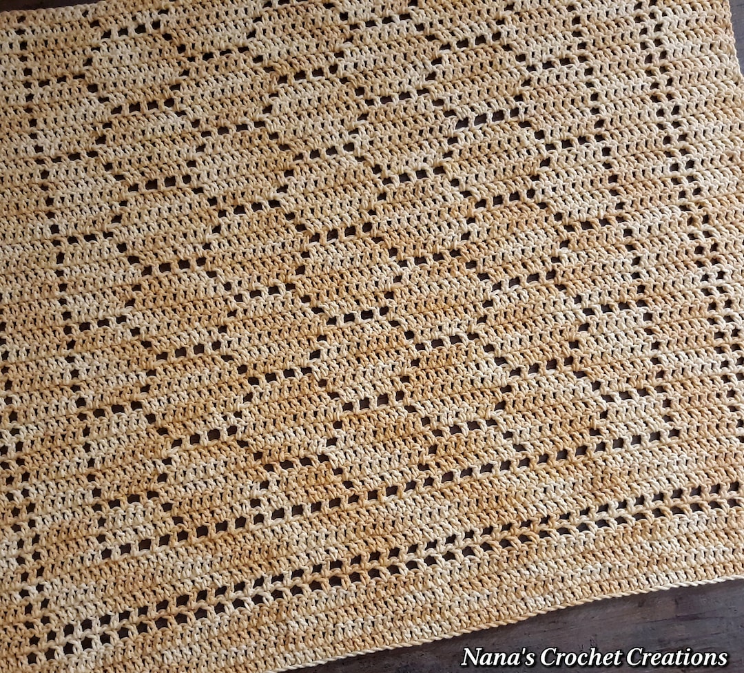 Filet Crochet Baby Blanket Bundle Patterns: 4 Designs (digital Download ...
